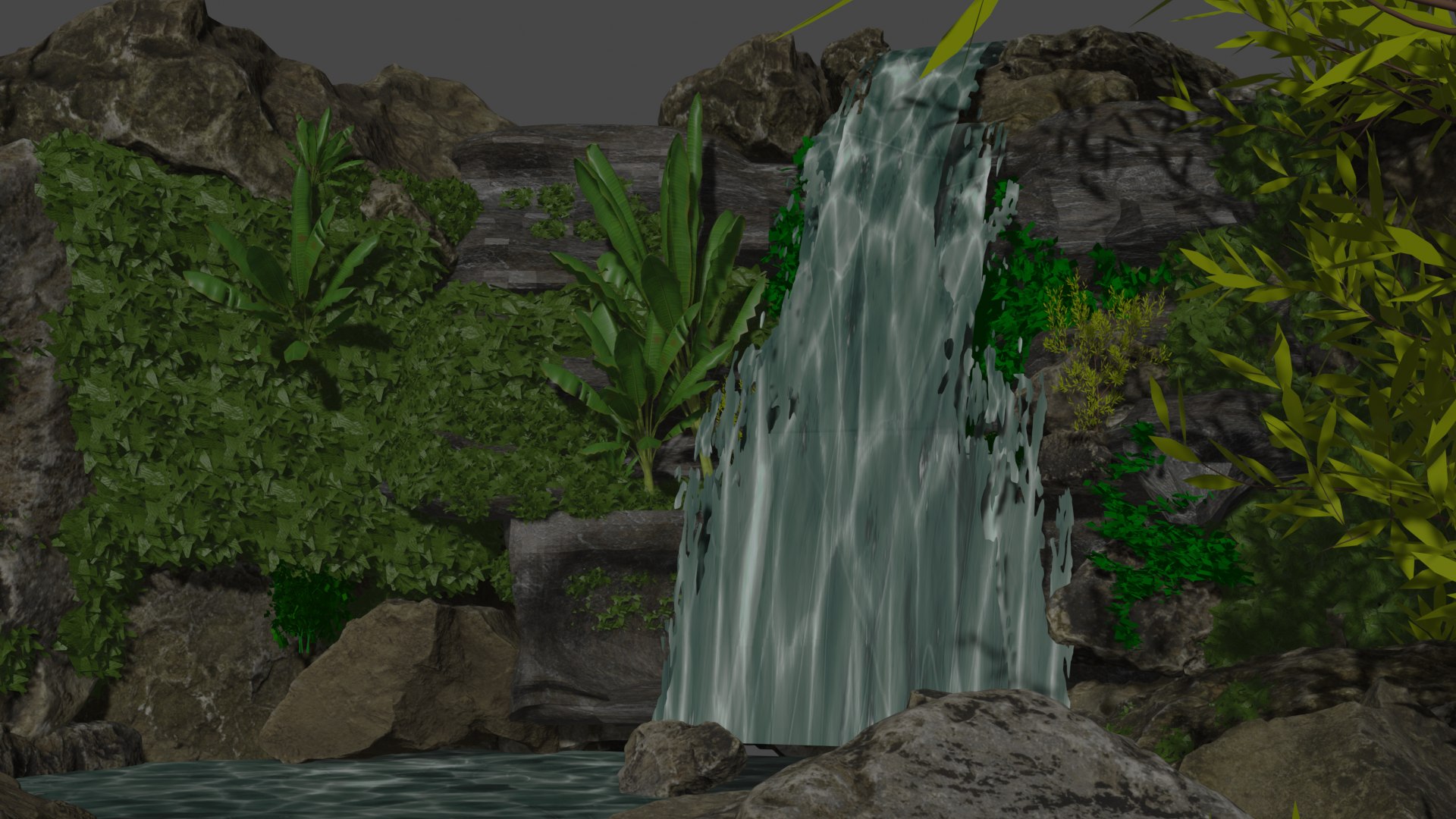 Waterfall 3D - TurboSquid 2004840