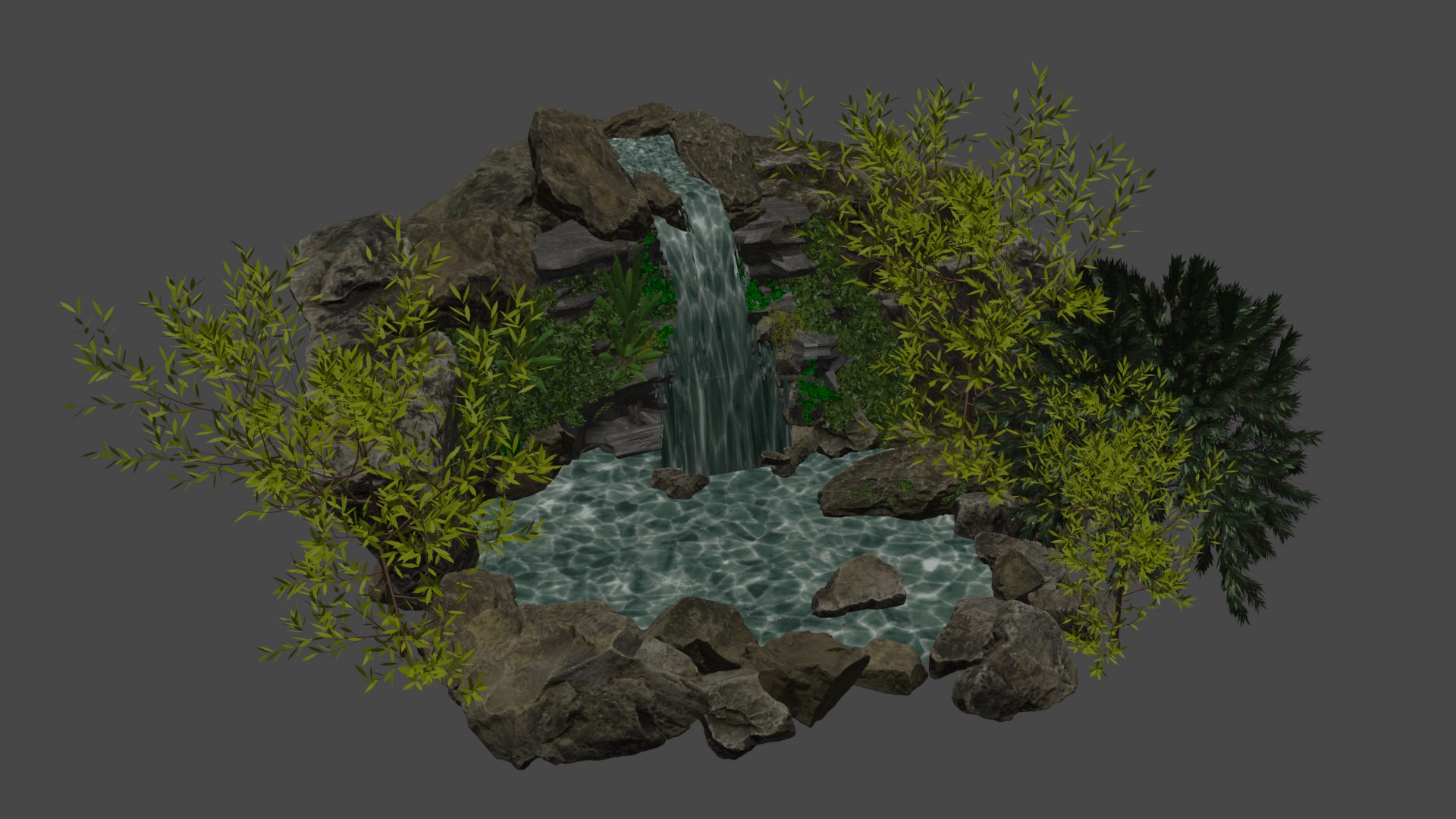Waterfall 3D - TurboSquid 2004840