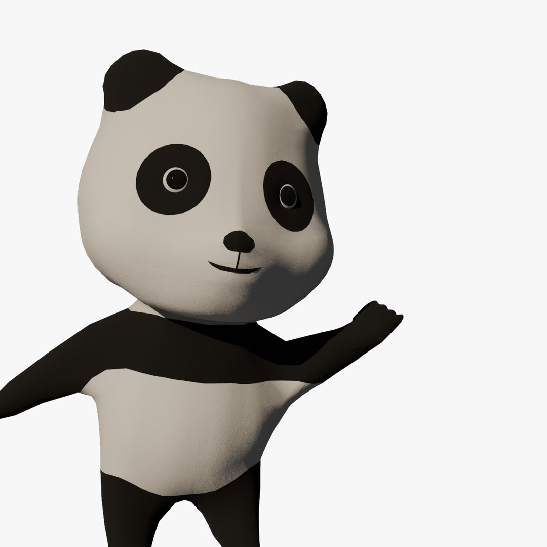 Low Poly Panda Game-Ready Rigged Model - TurboSquid 2385918