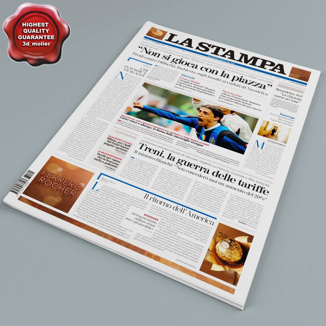 Newspaper Modelled Obj