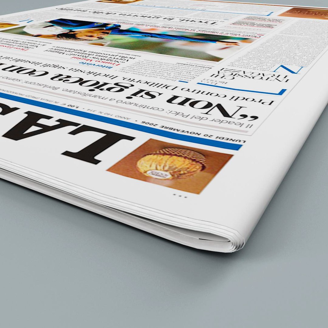 Newspaper Modelled Obj