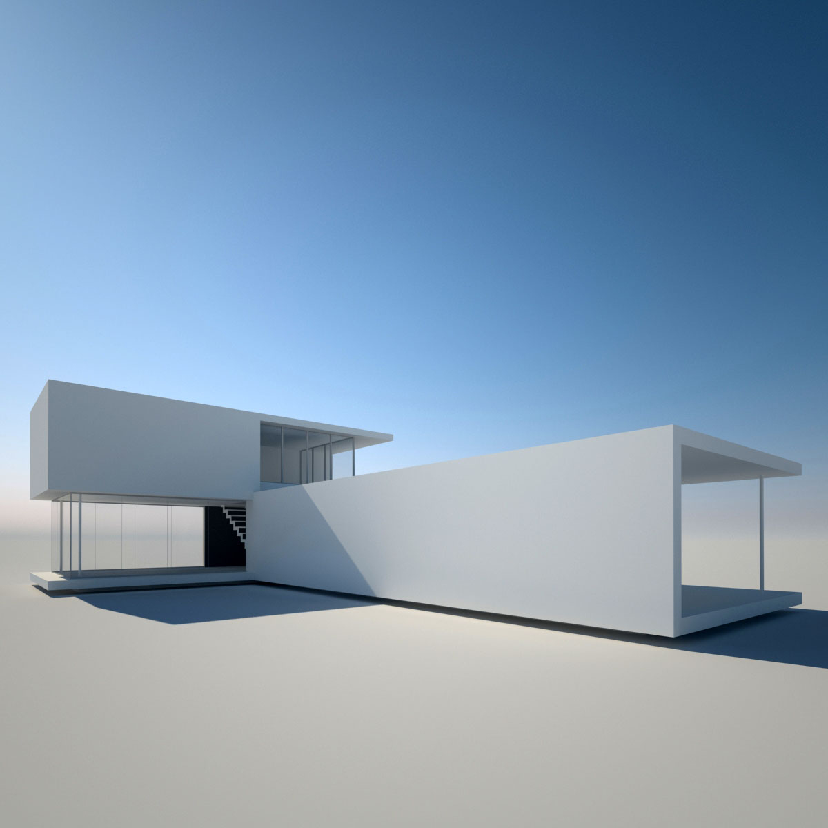 realistic modern house 1 3d model