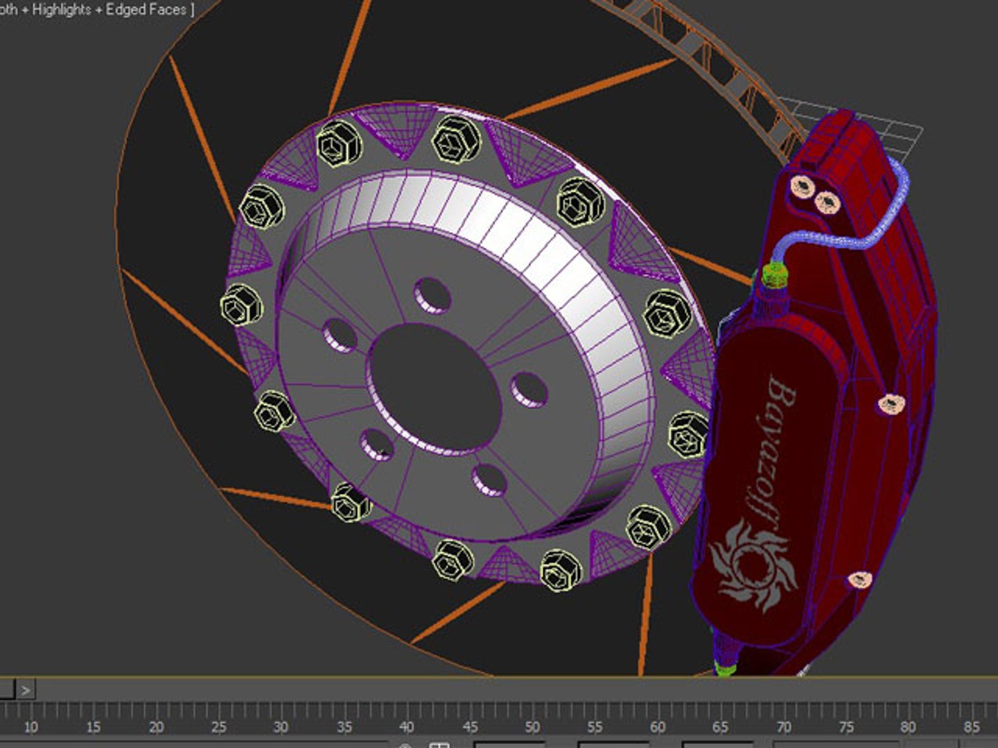 3d Brake Disc Model
