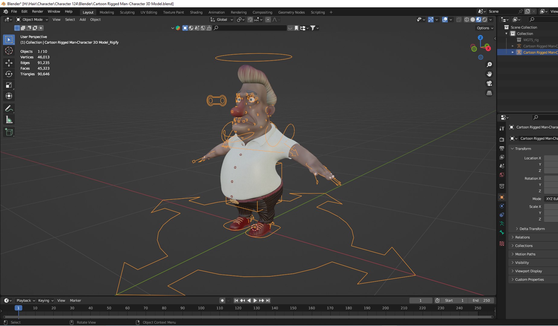3D model Cartoon Rigged Man-Character 3D Model - TurboSquid 2182651