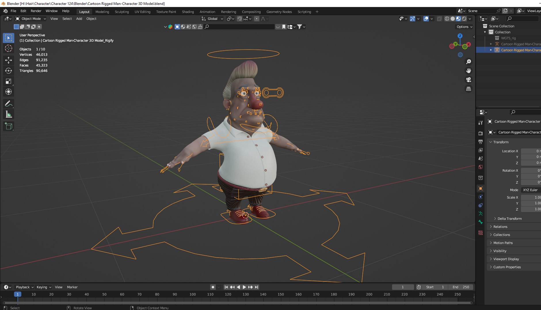 3D model Cartoon Rigged Man-Character 3D Model - TurboSquid 2182651