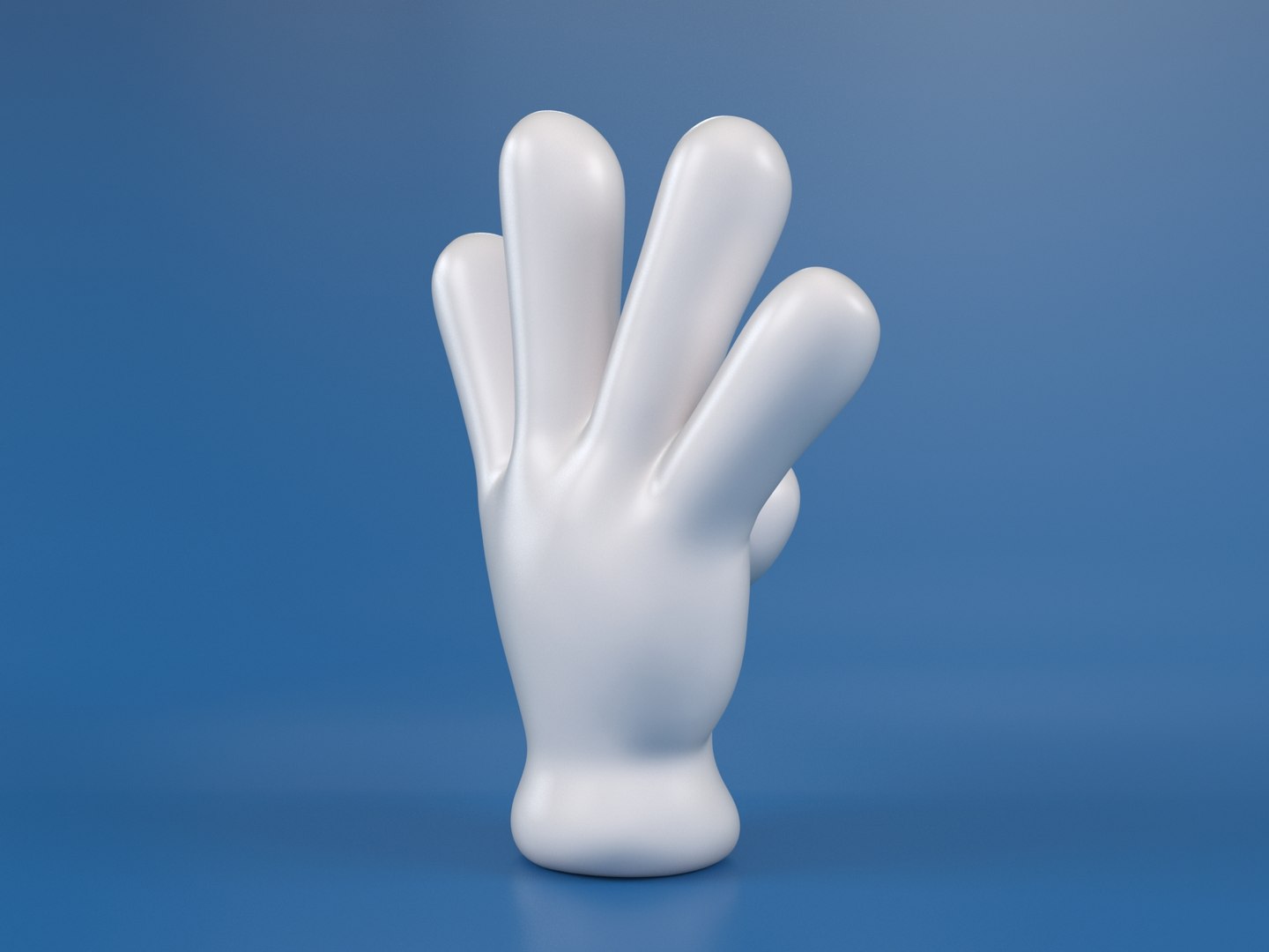 Cartoon Hand 5 Fingers - Four 3D Model - TurboSquid 2458003