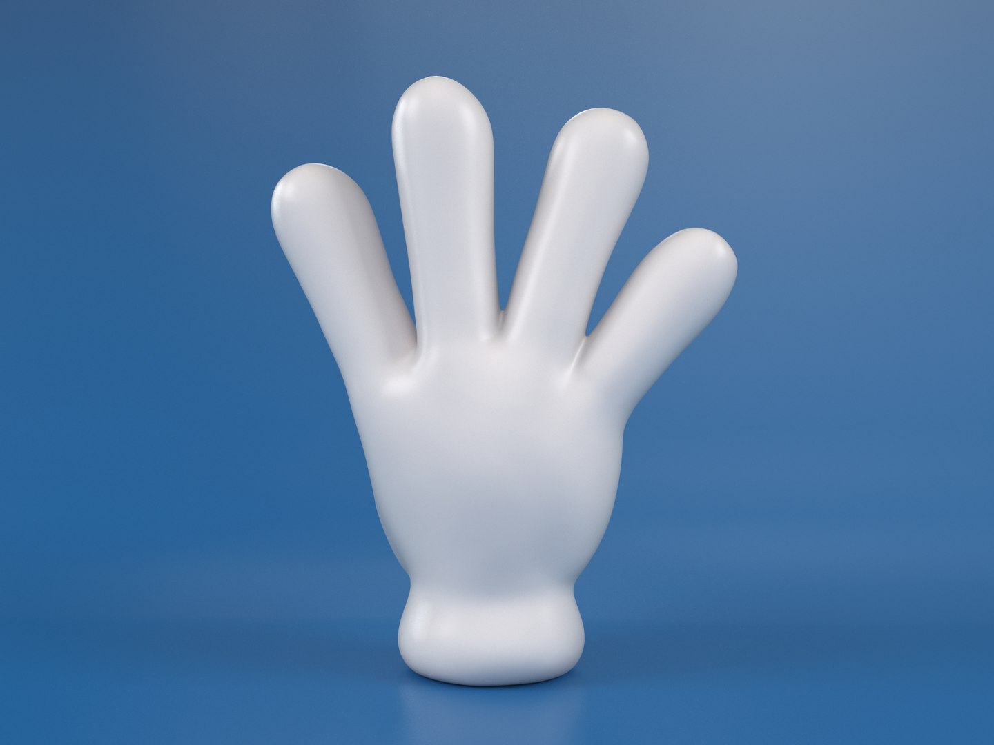 Cartoon Hand 5 Fingers - Four 3D Model - TurboSquid 2458003