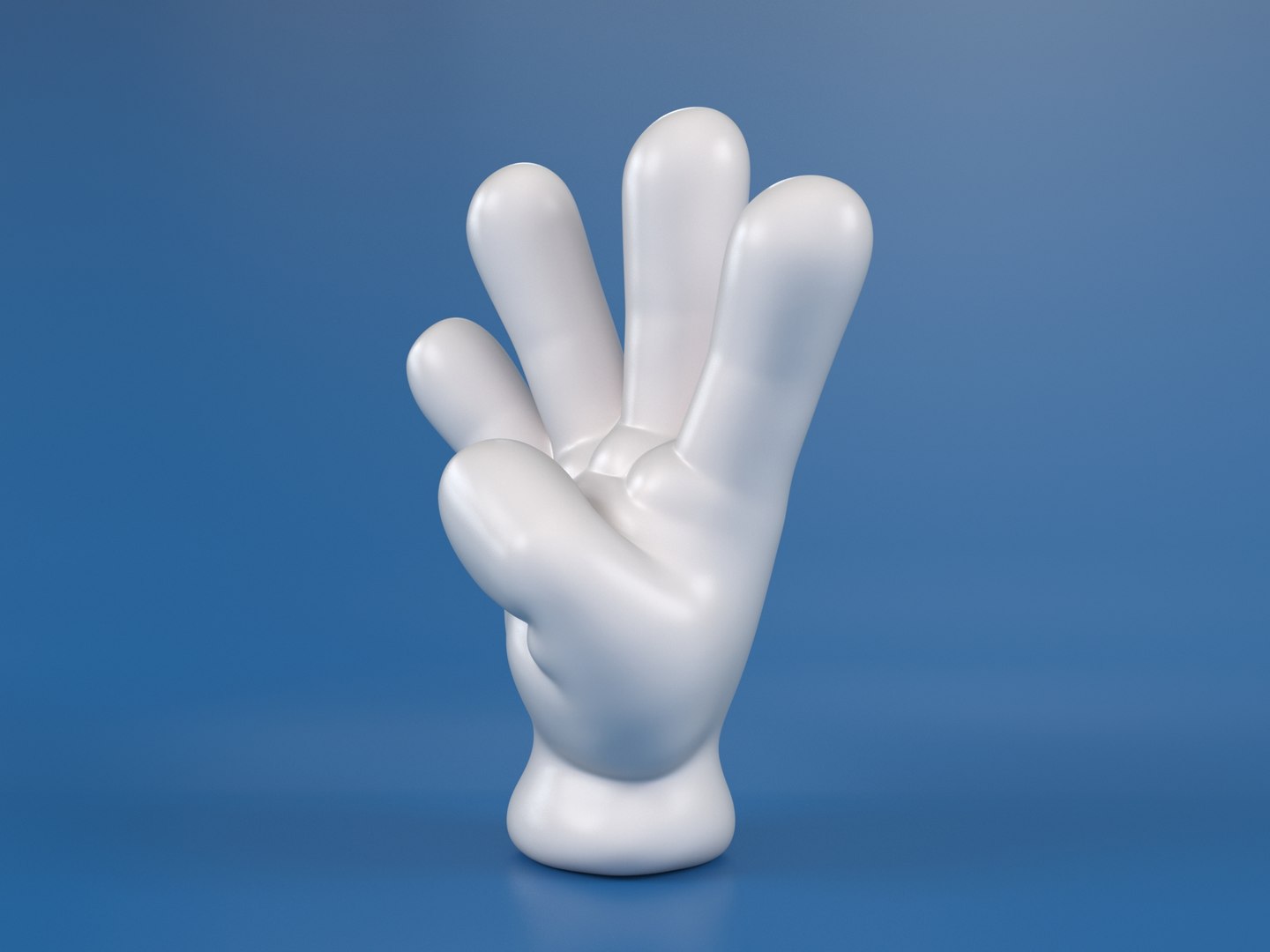 Cartoon Hand 5 Fingers - Four 3D Model - TurboSquid 2458003