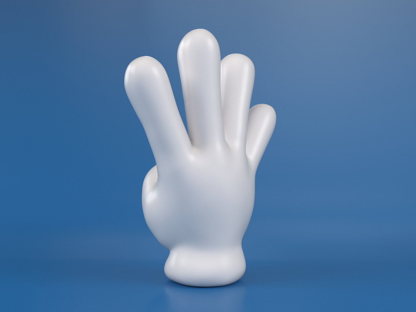 Cartoon Hand 5 Fingers - Four 3D Model - TurboSquid 2458003