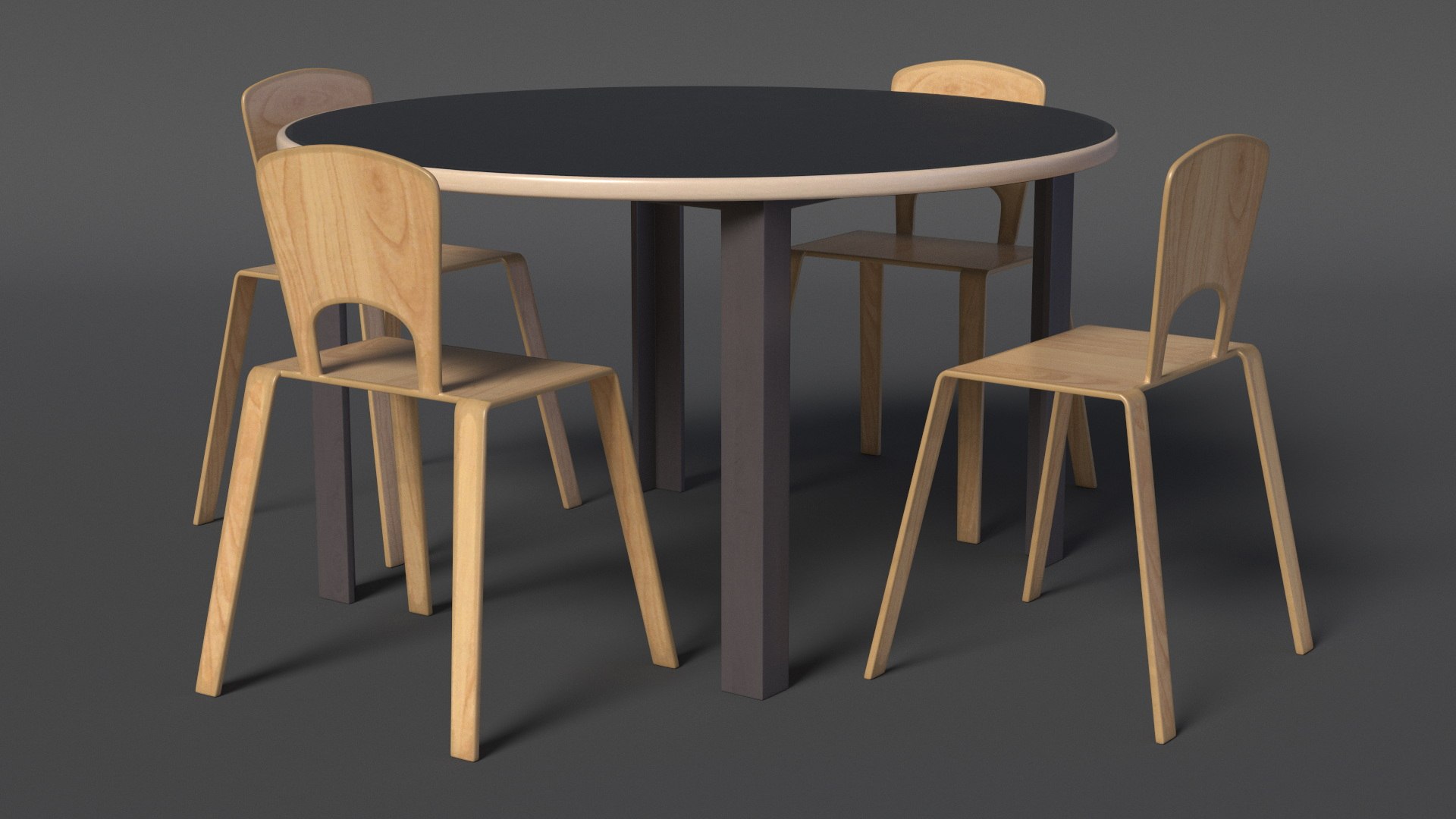 Round Library Table Model - TurboSquid 2318305