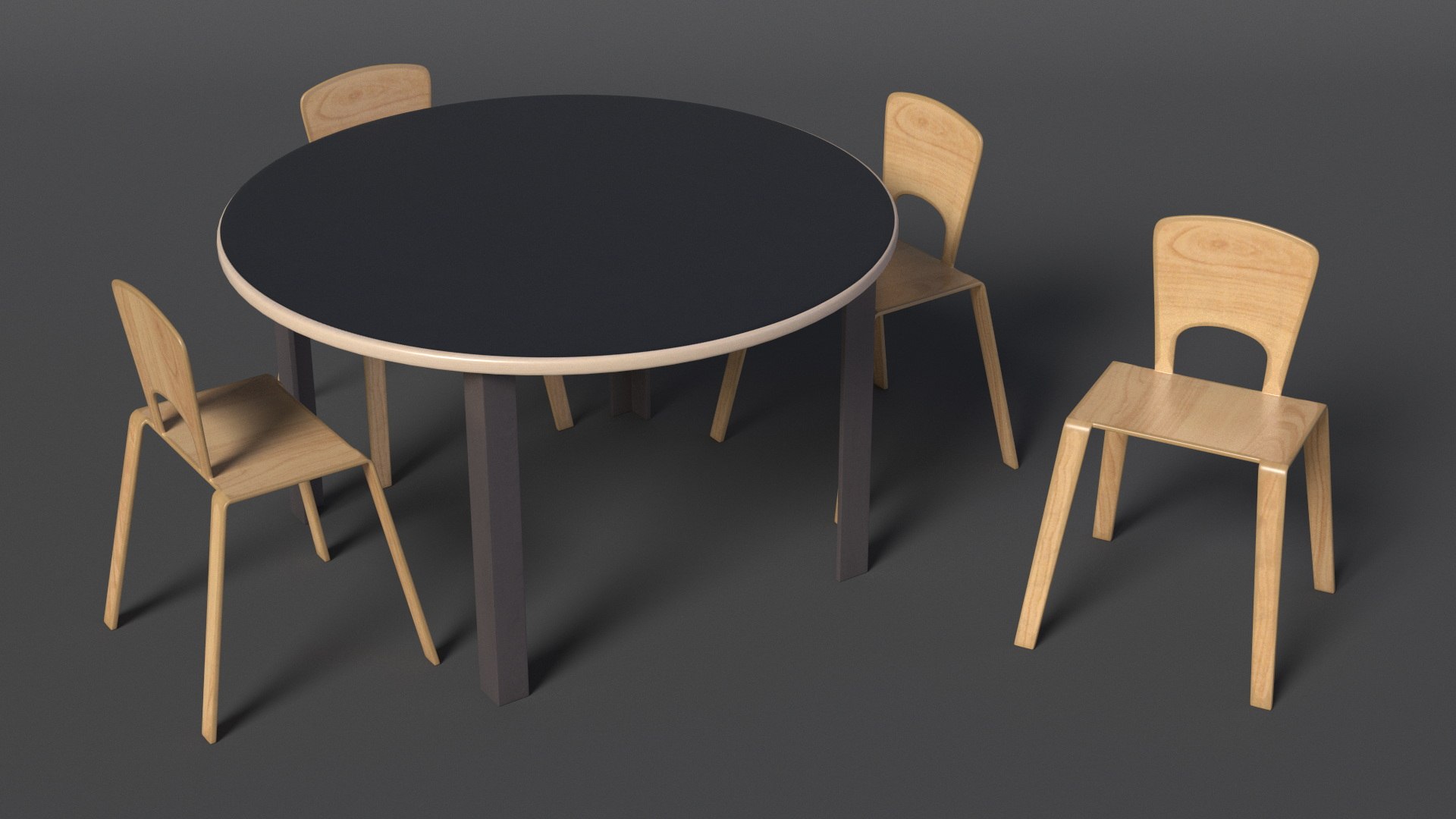 Round Library Table Model - TurboSquid 2318305