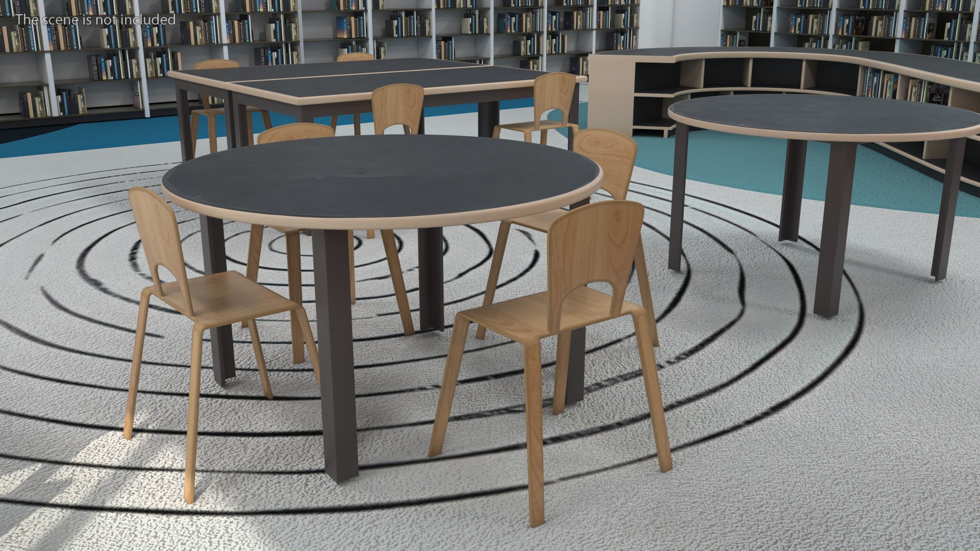 Round Library Table Model - TurboSquid 2318305