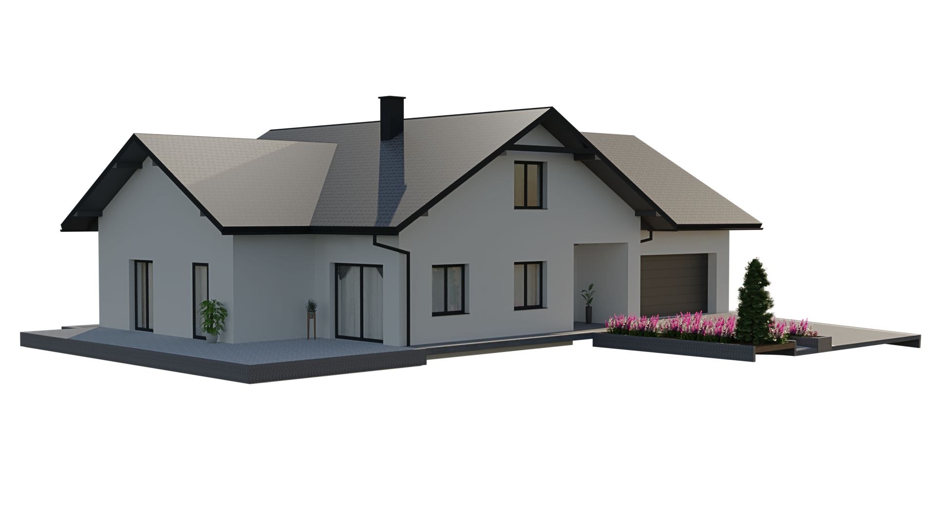 3D Typical Single - Family House In Poland Model - TurboSquid 2225223