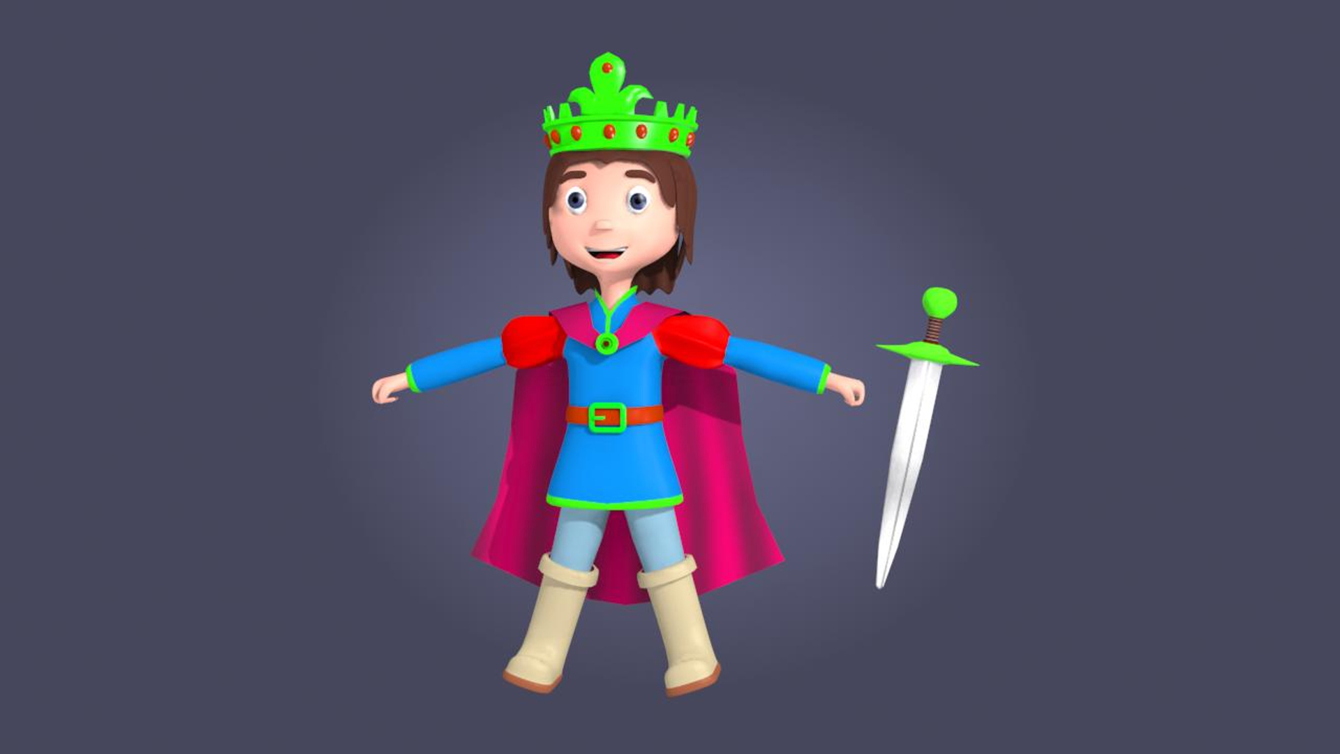 3D cartoon prince model - TurboSquid 1686687
