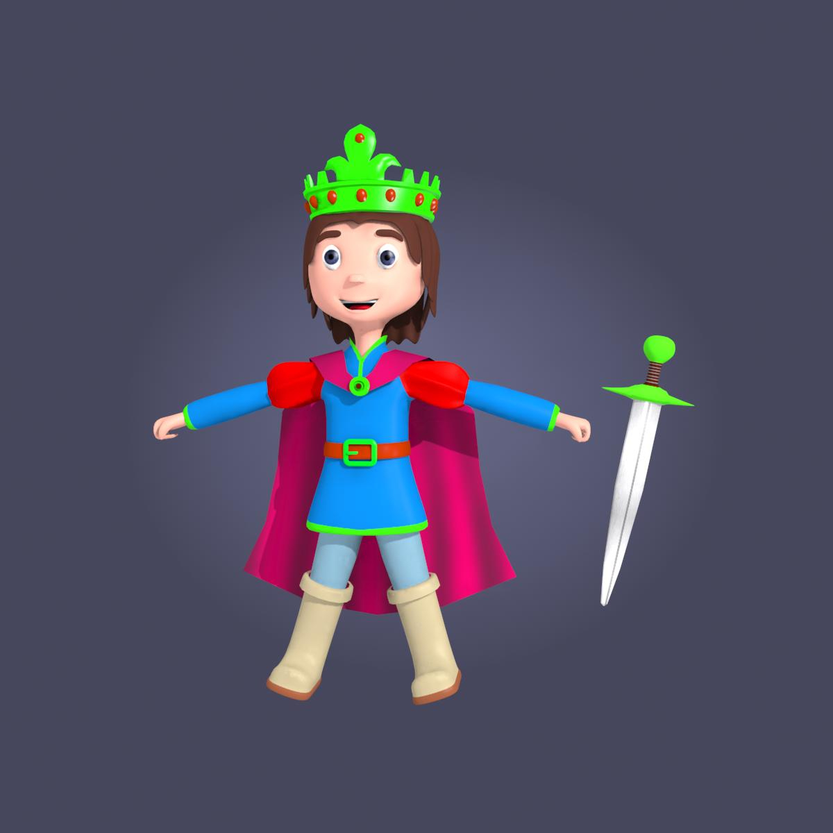 3D cartoon prince model - TurboSquid 1686687