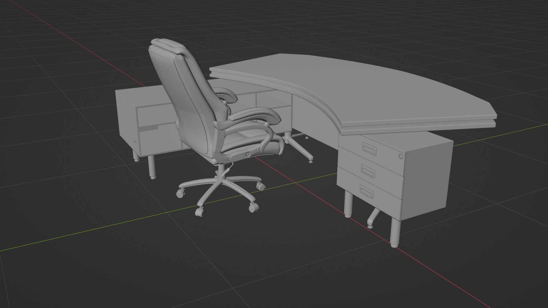 3d Model Office Desk Model - TurboSquid 2229230