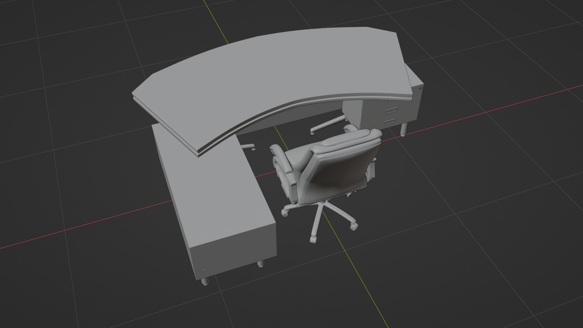 3d Model Office Desk Model - TurboSquid 2229230