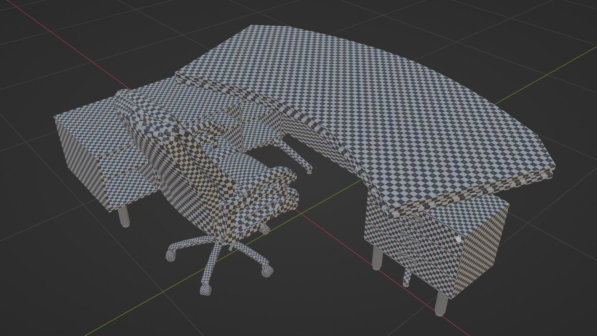 3d Model Office Desk Model - TurboSquid 2229230