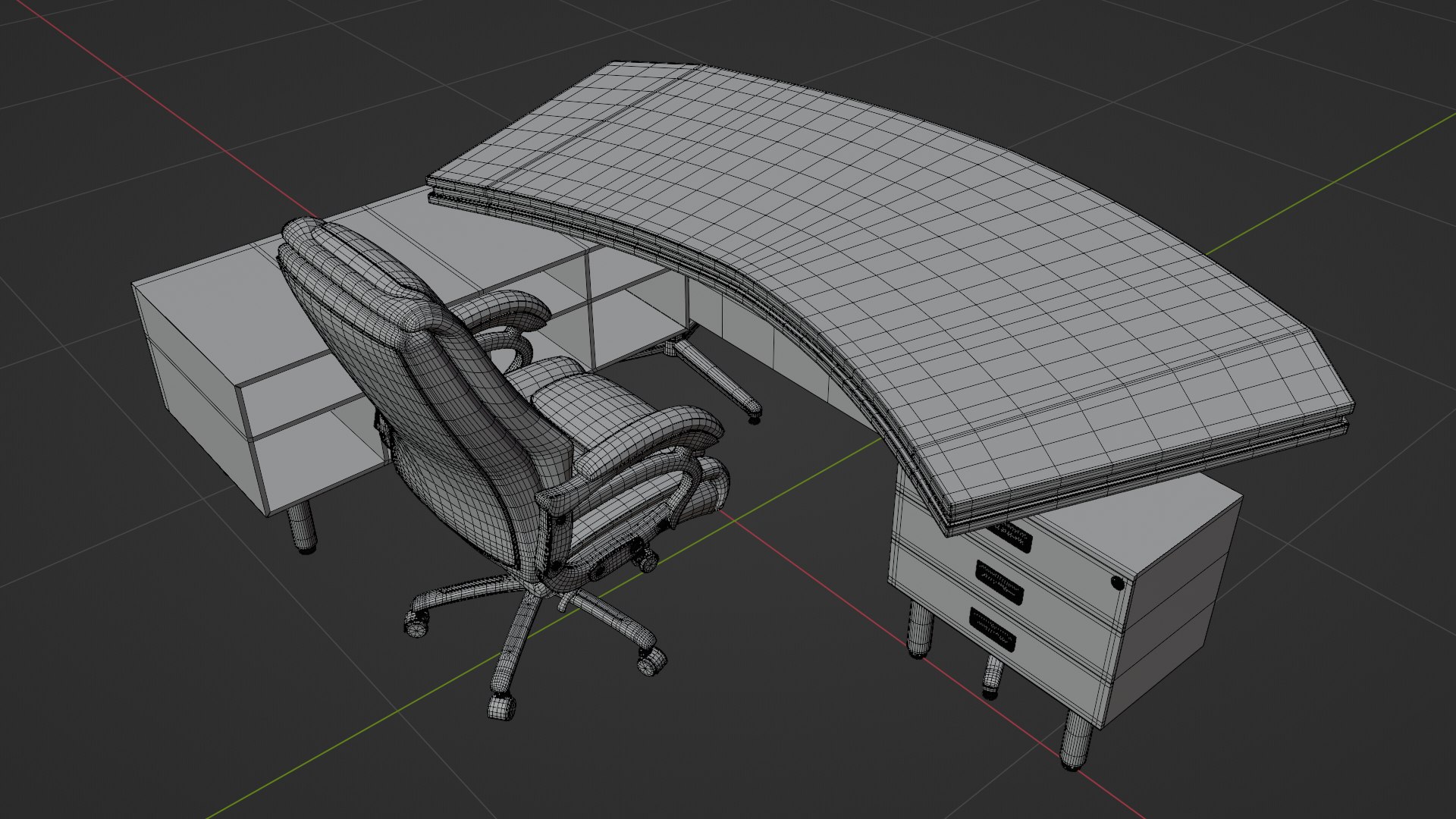 3d Model Office Desk Model - TurboSquid 2229230