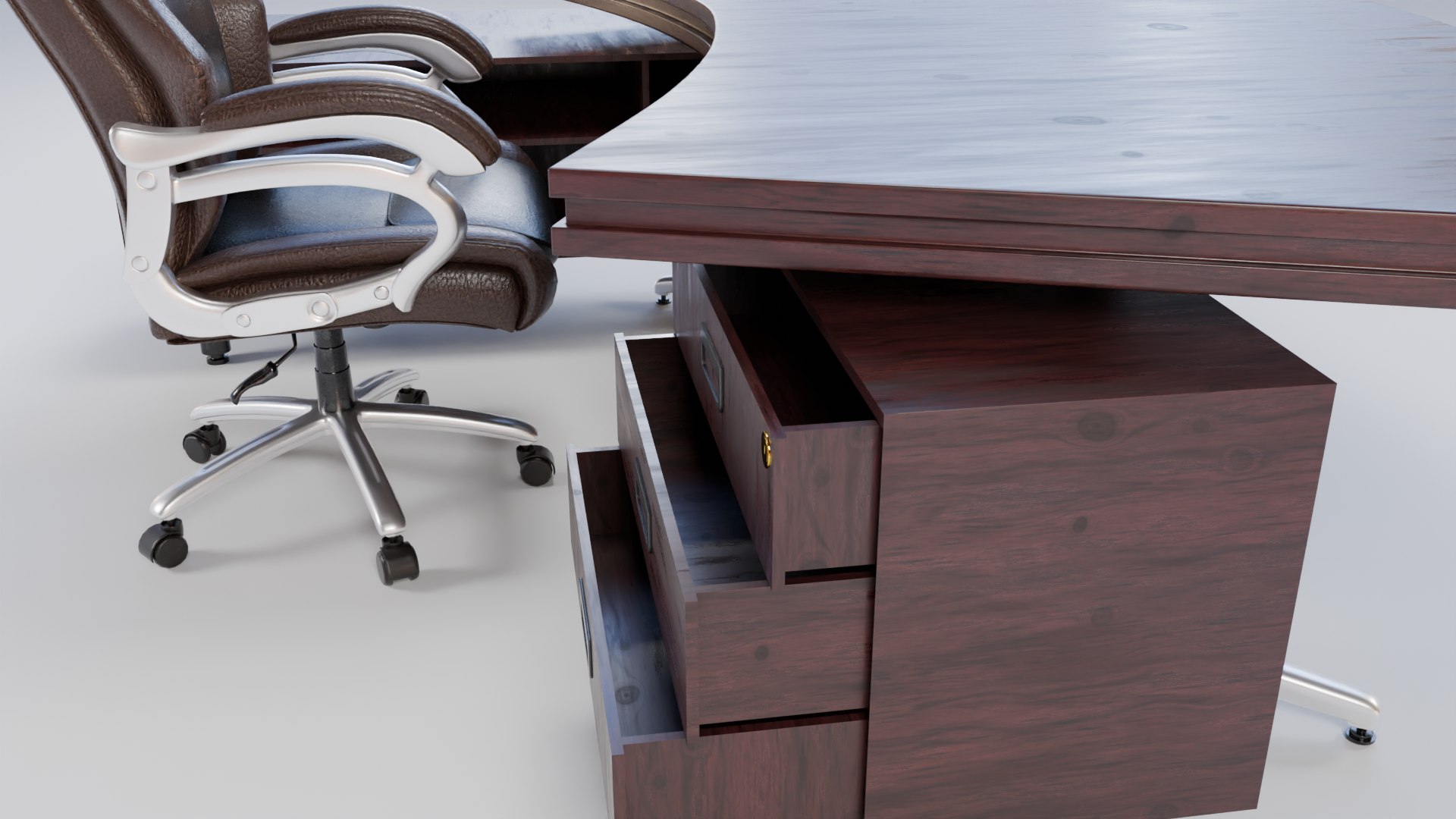 3d Model Office Desk Model - TurboSquid 2229230