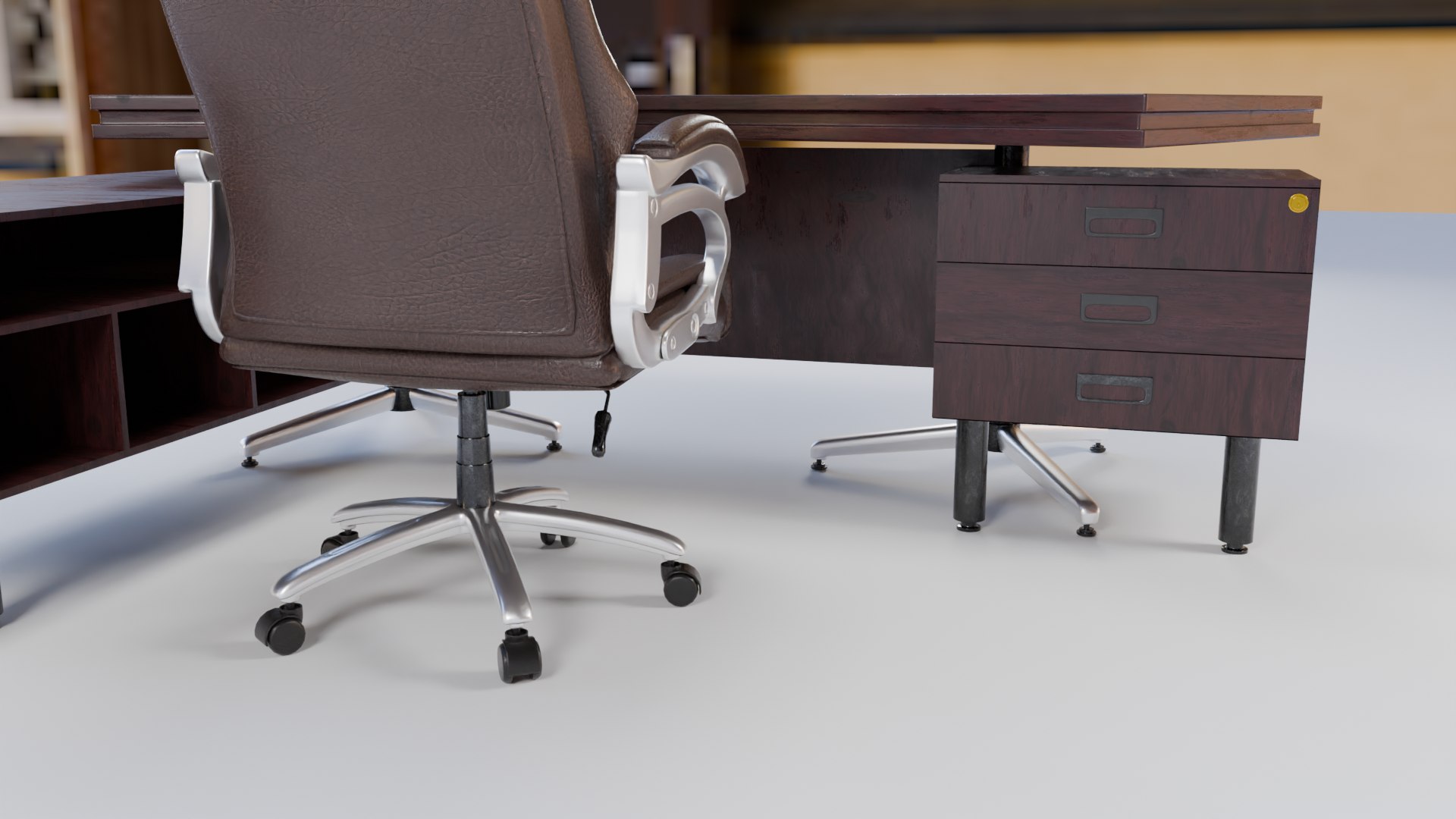 3d Model Office Desk Model - TurboSquid 2229230