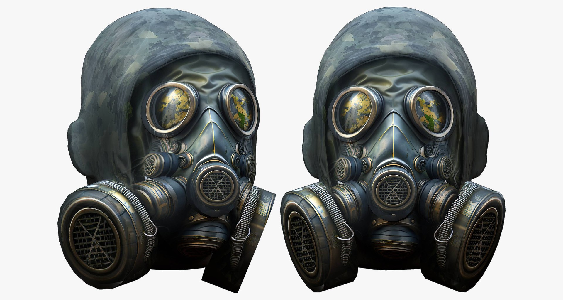 Gas mask helmet scifi futuristic protection safety 3D model 3D ...