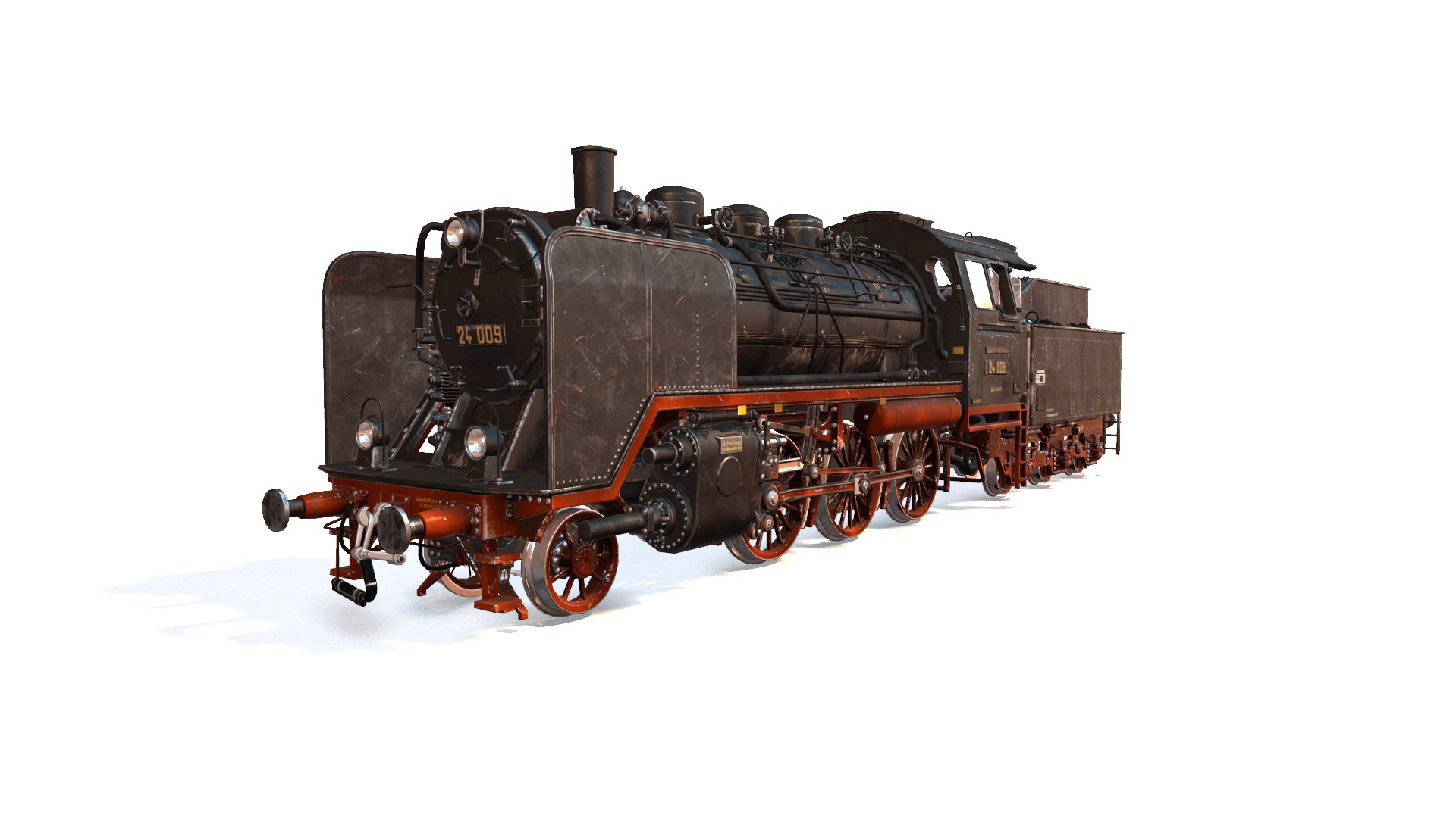 3d Real Time Steam Locomotive Model