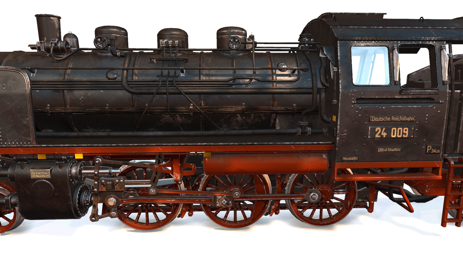3d Real Time Steam Locomotive Model
