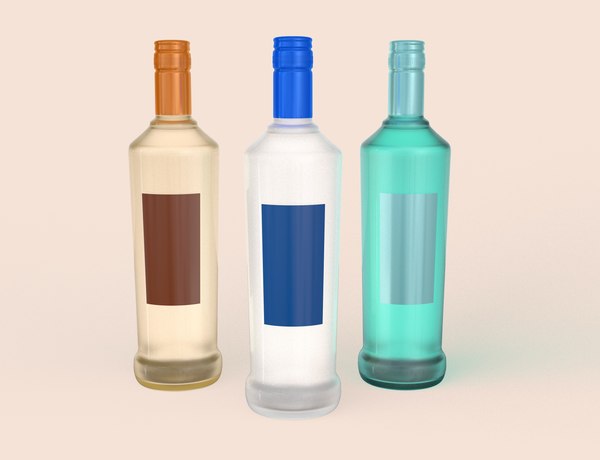 modelo 3d Botellas de alcohol - TurboSquid 2192631