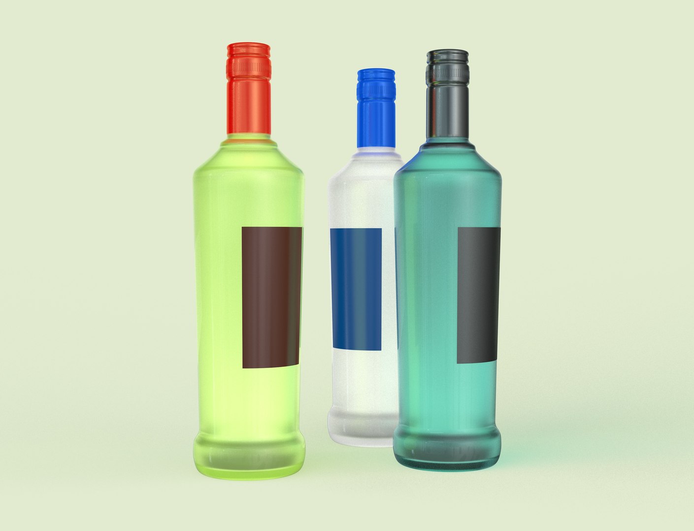 3D Alcohol Bottles - TurboSquid 2192631