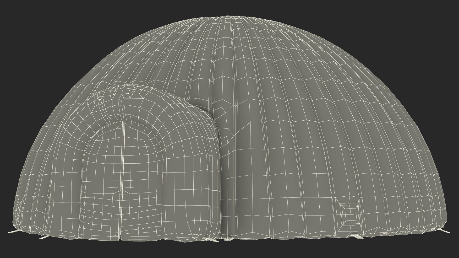 3D Inflatable Dome Tent Grey - TurboSquid 2212752