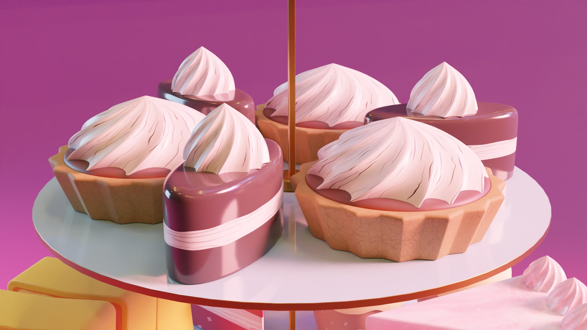 3D High Tea Cake Collection - TurboSquid 1938502