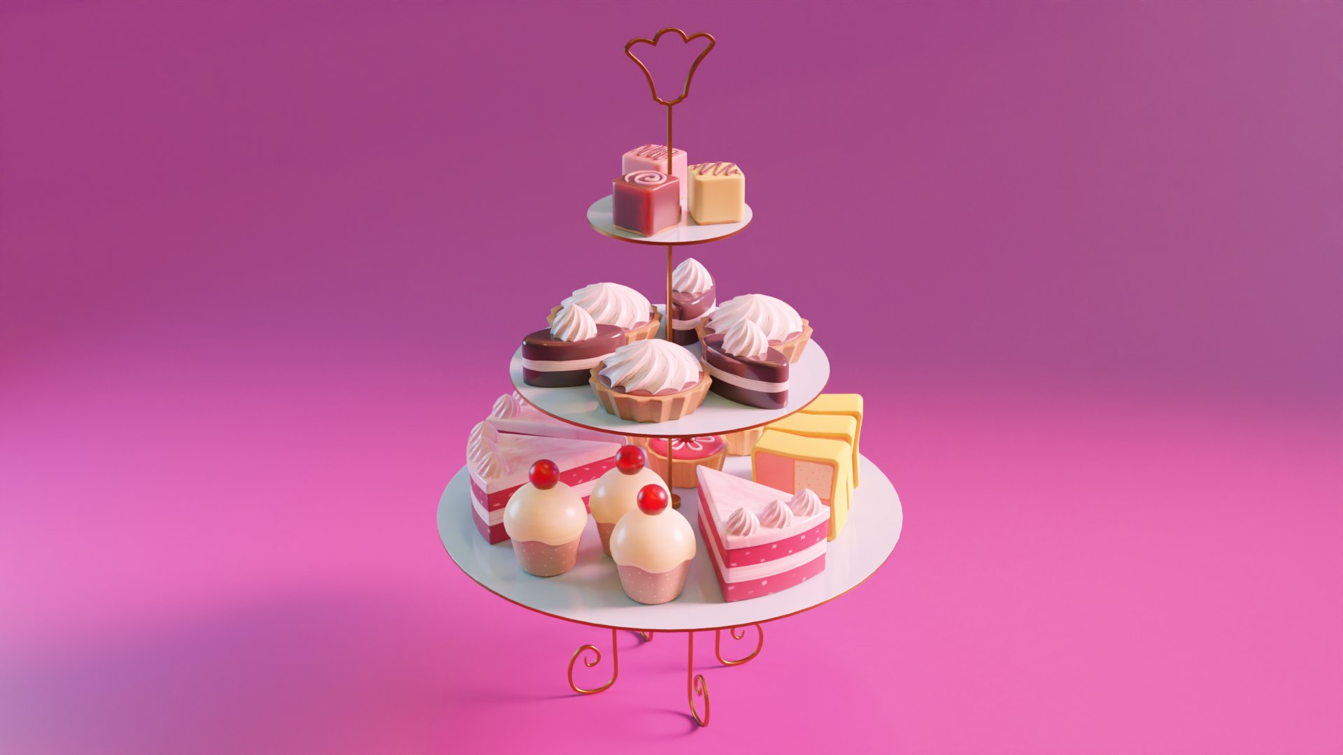 3D High Tea Cake Collection - TurboSquid 1938502