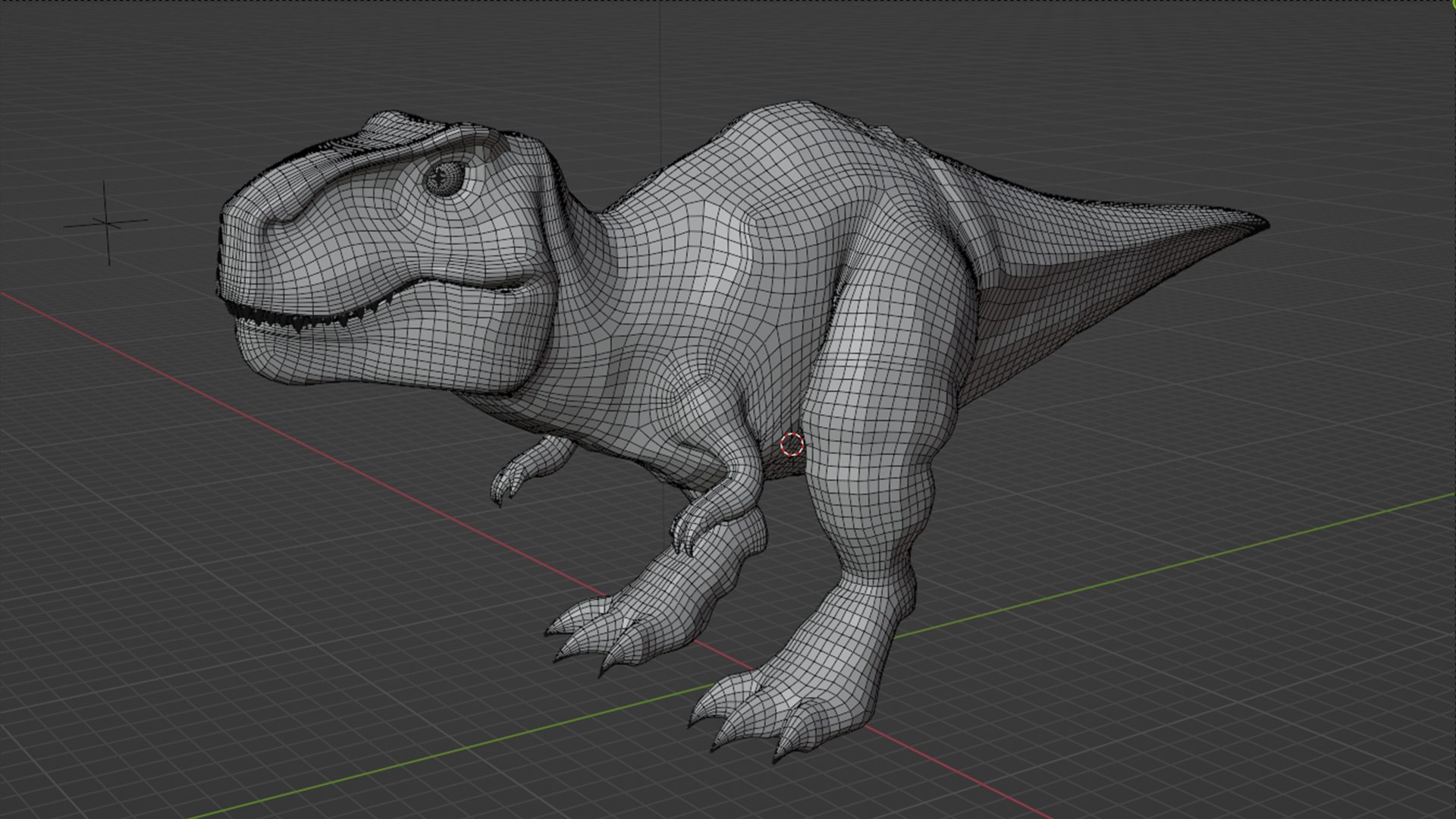 Tyrannosaurus Rex Dinosaur Rig Blender 3D Model - TurboSquid 2341562