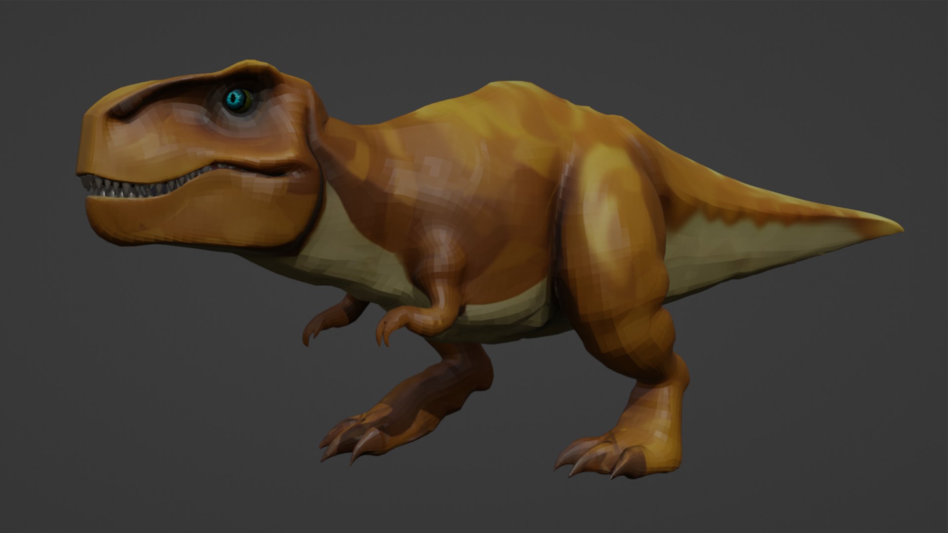 Tyrannosaurus Rex Dinosaur Rig Blender 3D Model - TurboSquid 2341562