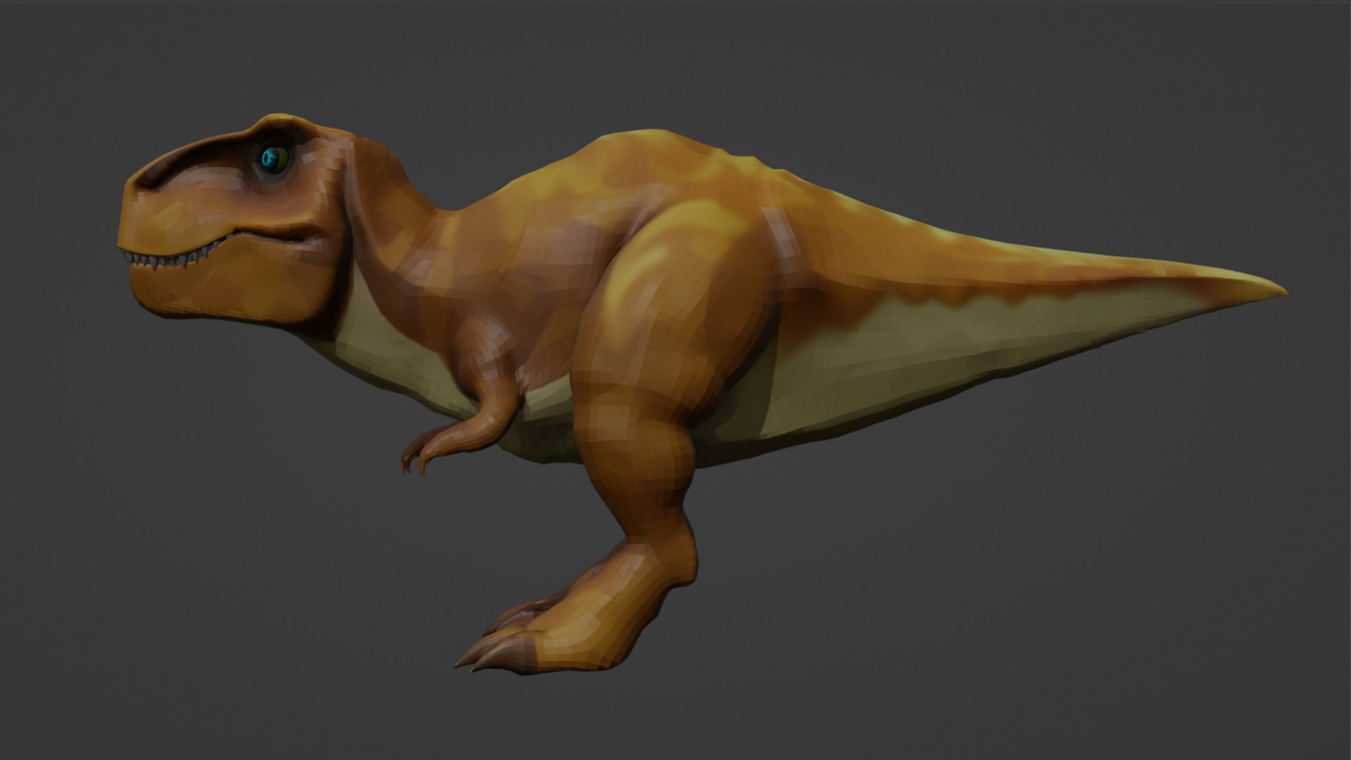 Tyrannosaurus Rex Dinosaur Rig Blender 3D Model - TurboSquid 2341562