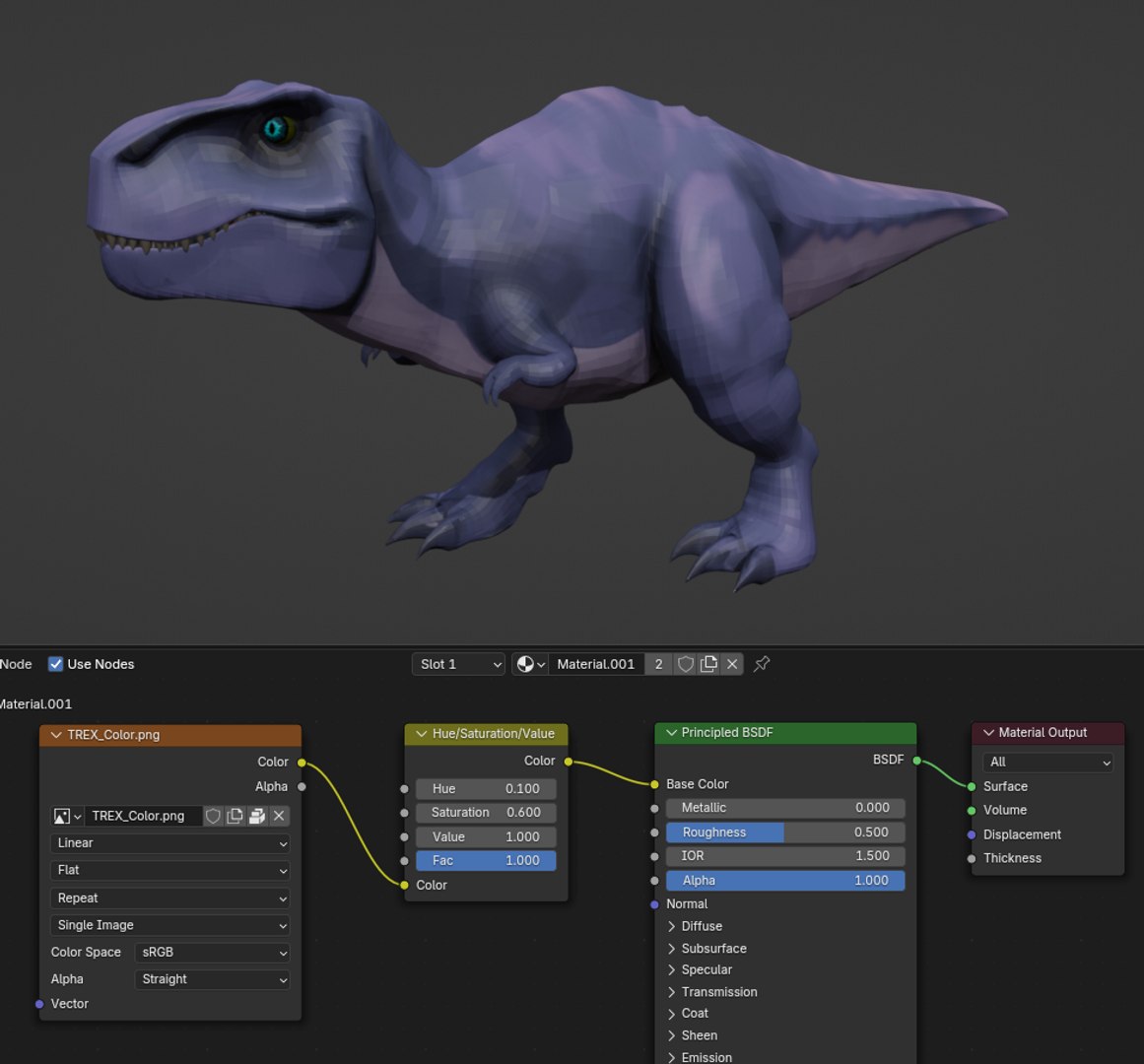 Tyrannosaurus Rex Dinosaur Rig Blender 3D Model - TurboSquid 2341562
