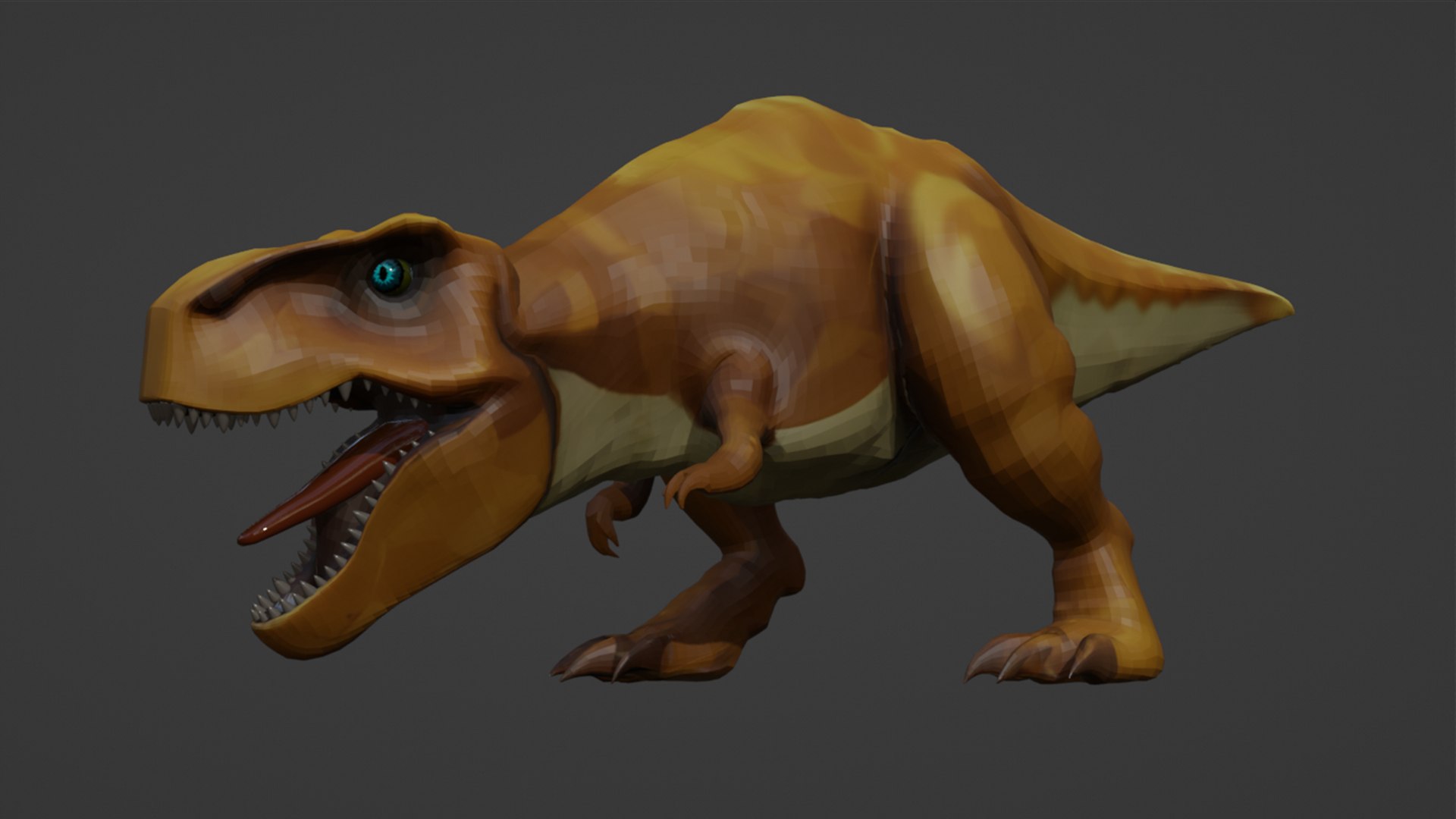 Tyrannosaurus Rex Dinosaur Rig Blender 3D Model - TurboSquid 2341562