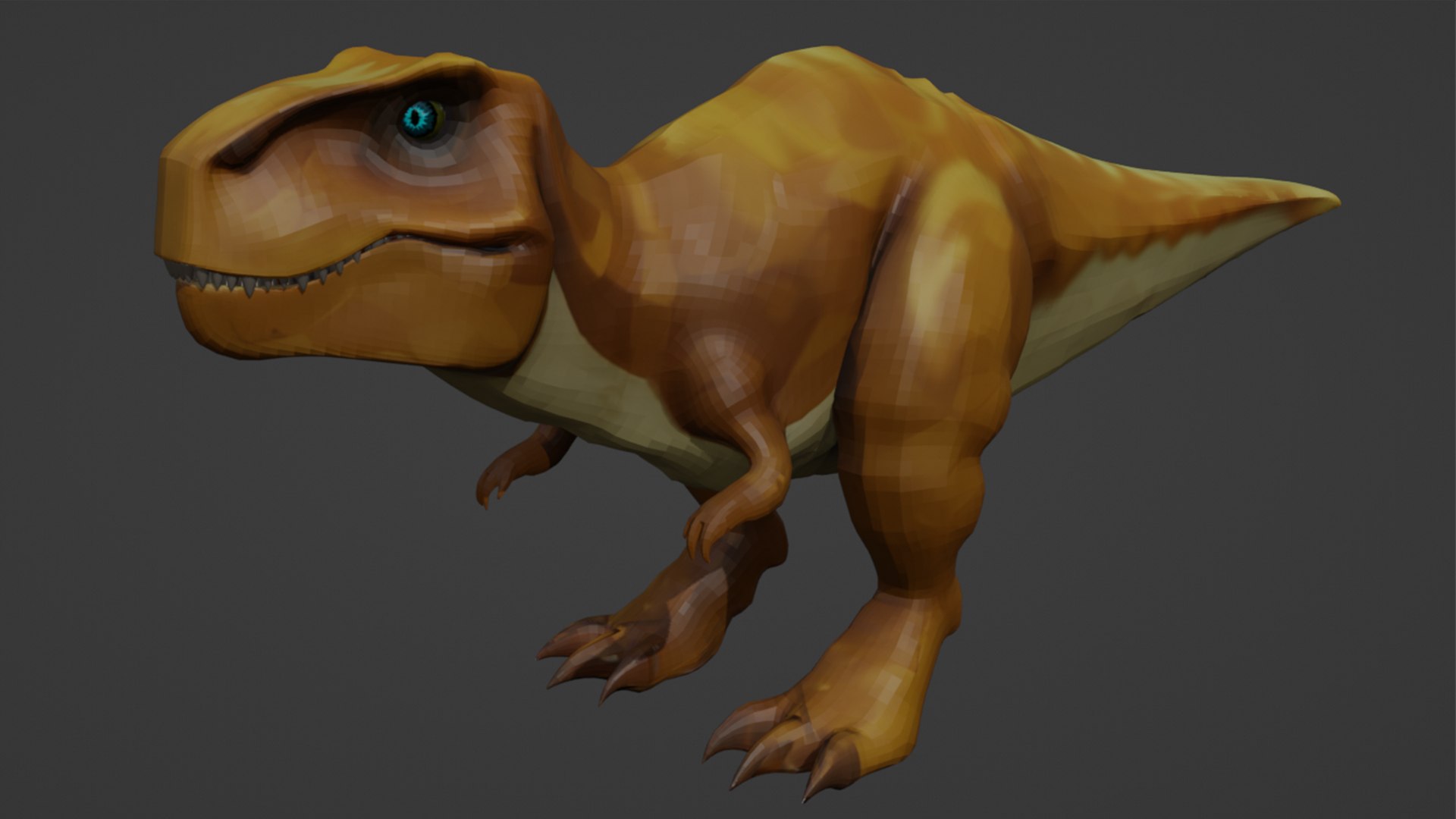 Tyrannosaurus Rex Dinosaur Rig Blender 3D Model - TurboSquid 2341562