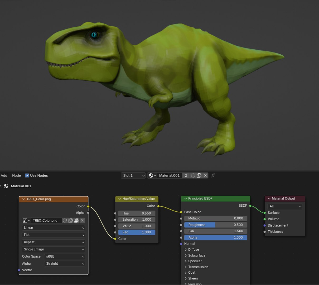 Tyrannosaurus Rex Dinosaur Rig Blender 3D Model - TurboSquid 2341562