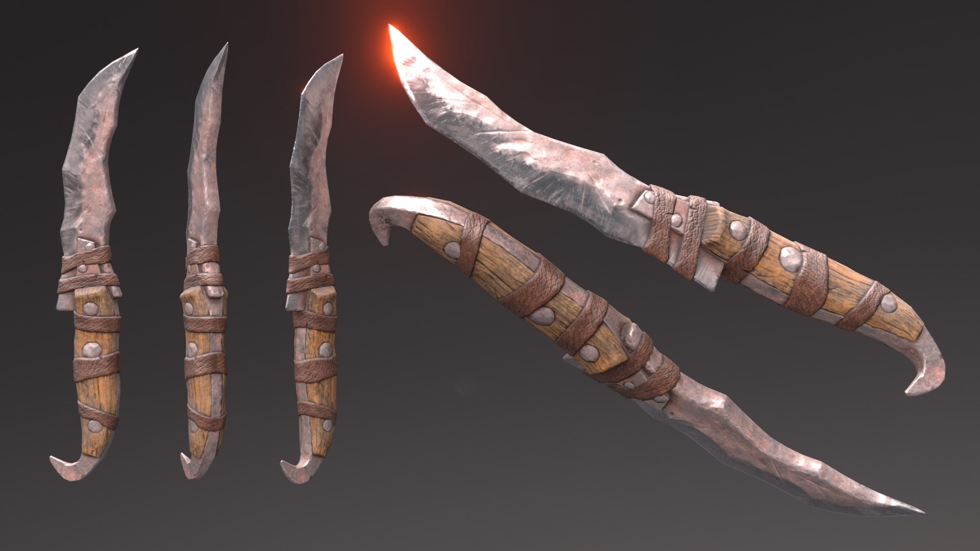 Fantasy orc weapon set 3D model - TurboSquid 1940547