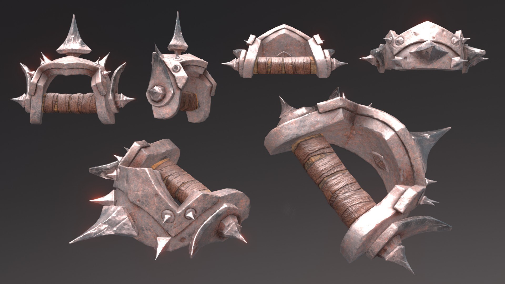 Fantasy orc weapon set 3D model - TurboSquid 1940547