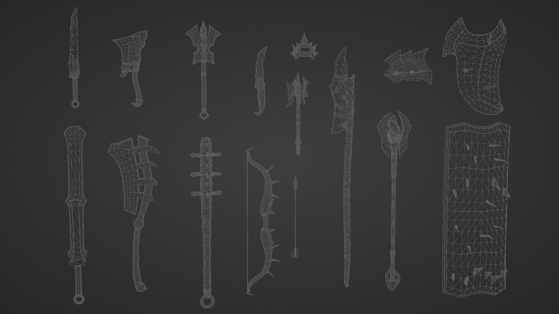 Fantasy orc weapon set 3D model - TurboSquid 1940547