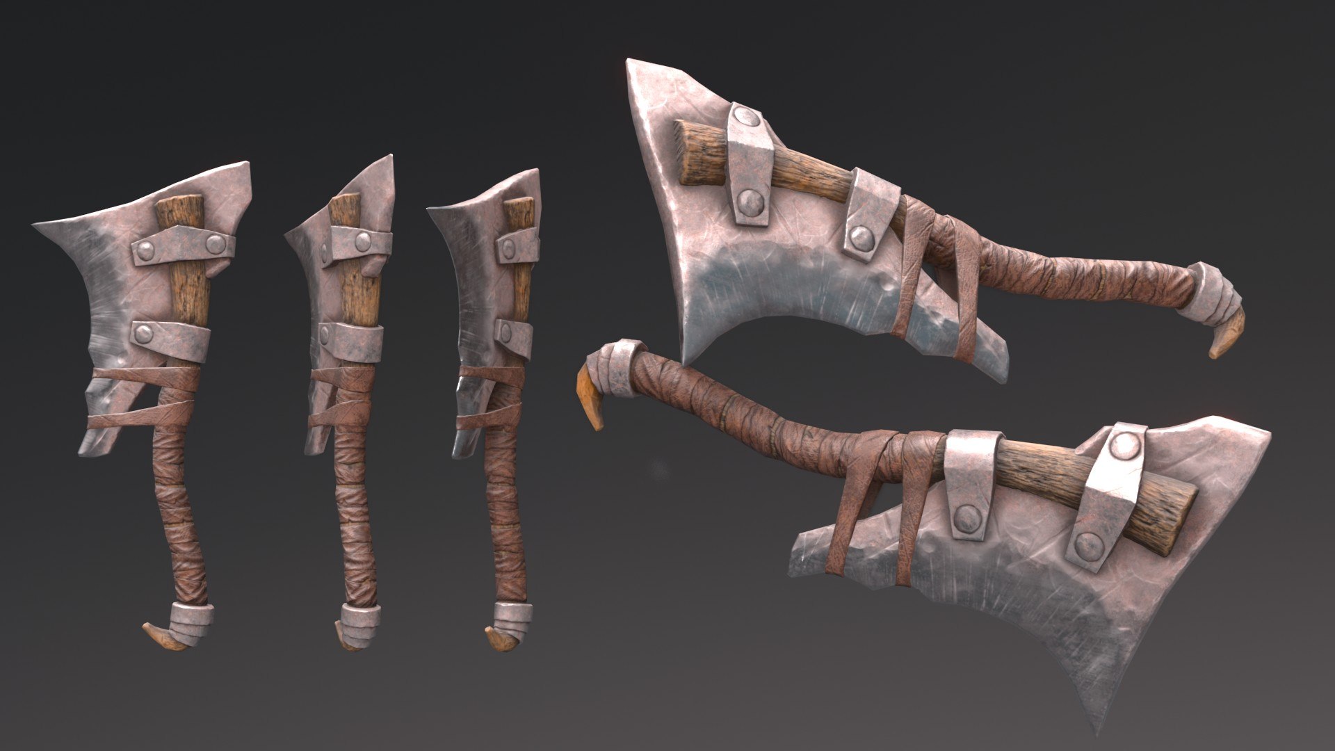 Fantasy orc weapon set 3D model - TurboSquid 1940547
