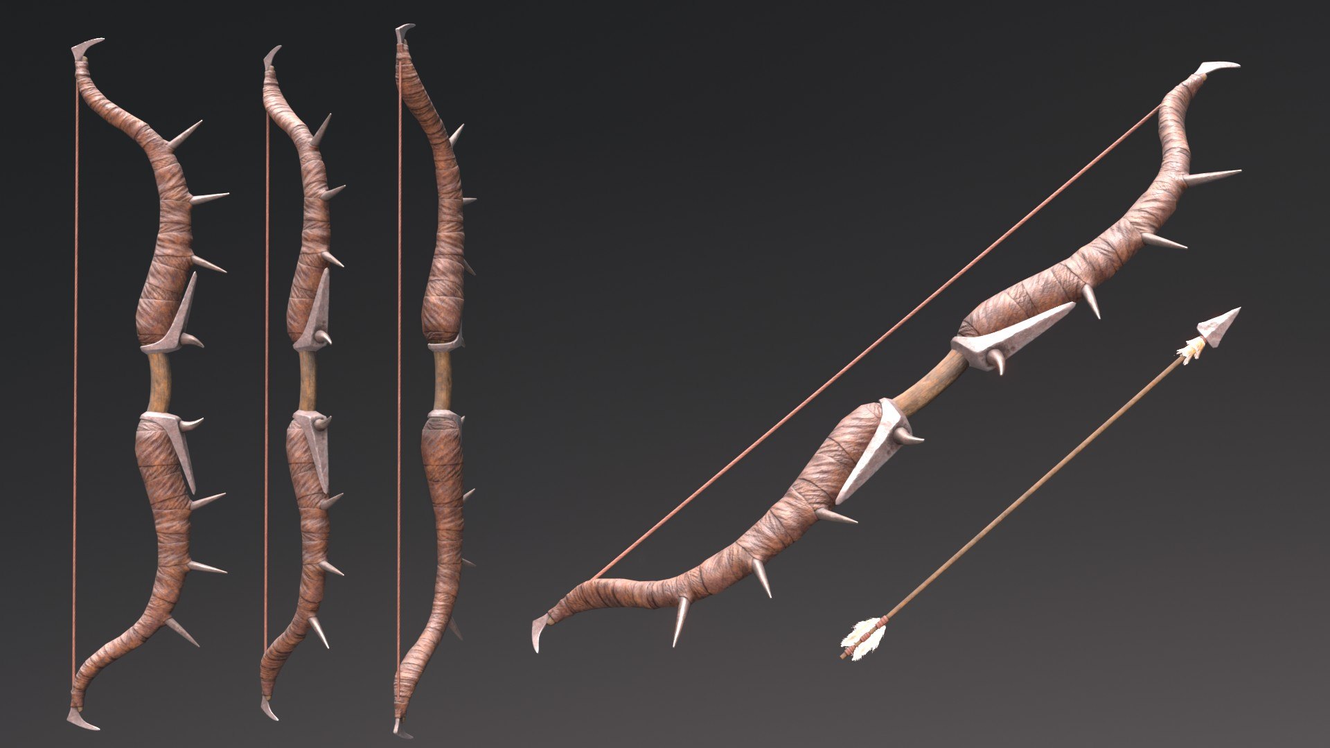 Fantasy orc weapon set 3D model - TurboSquid 1940547