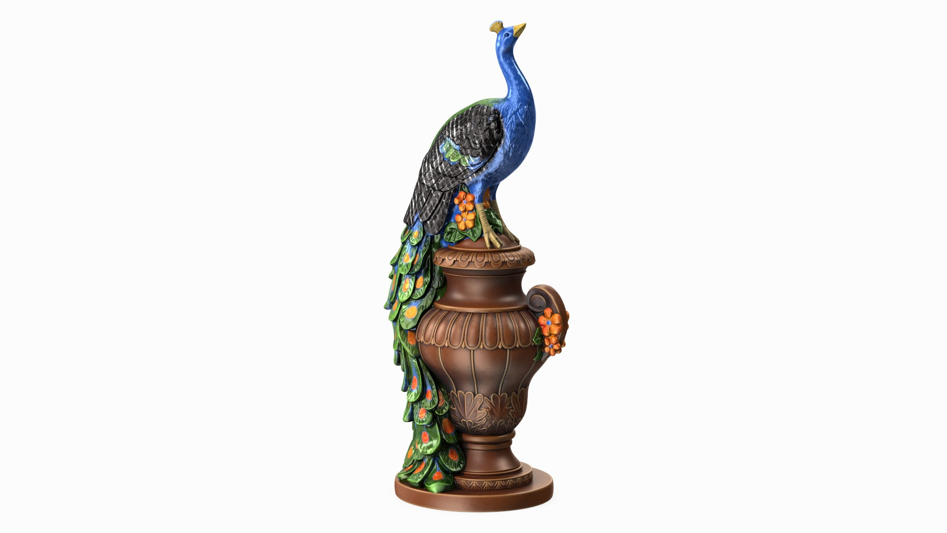 3D Fantasy Painted Peacock Statue model - TurboSquid 2027782