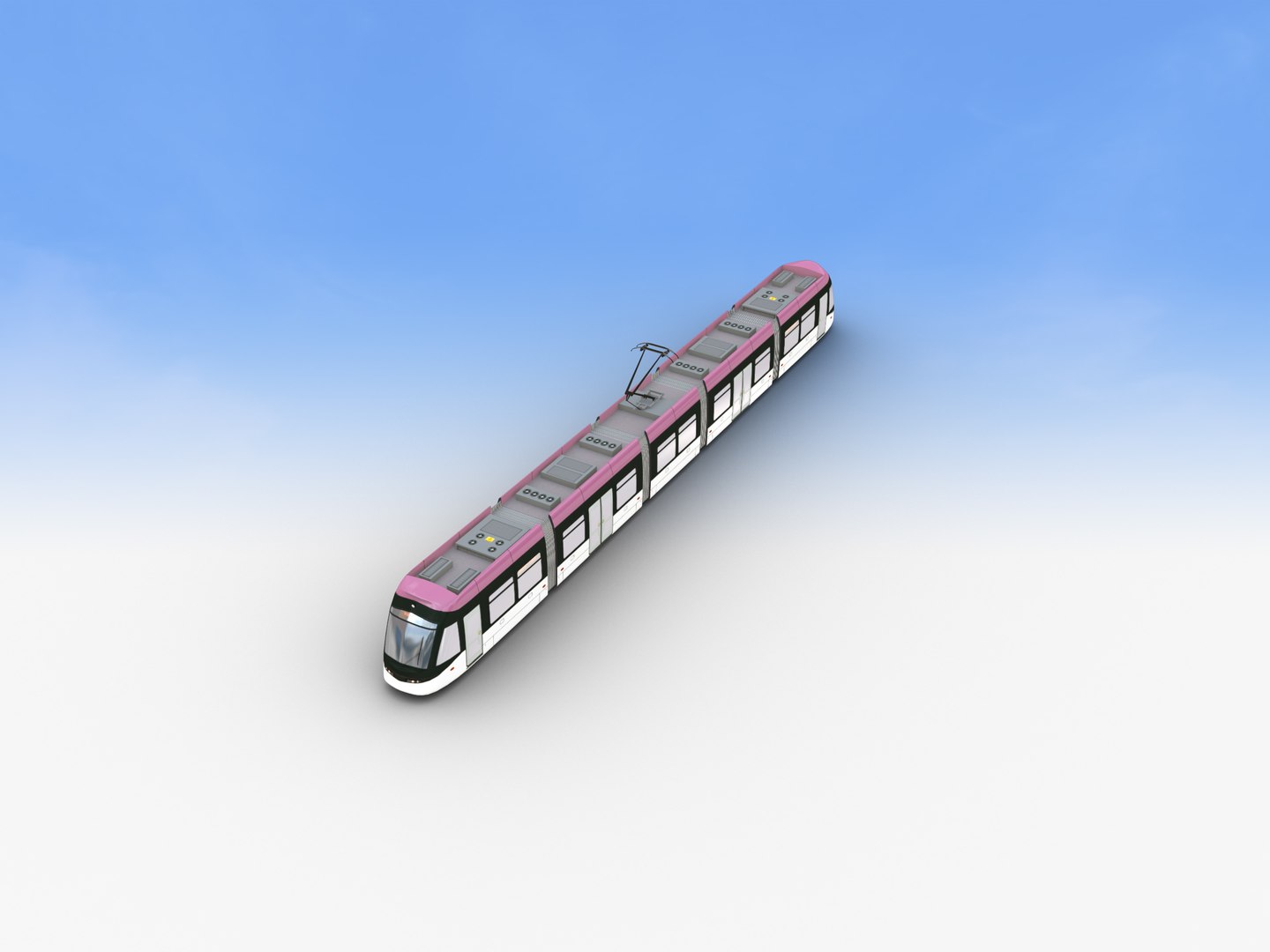 Low Poly Tram 15 Model - TurboSquid 1891325