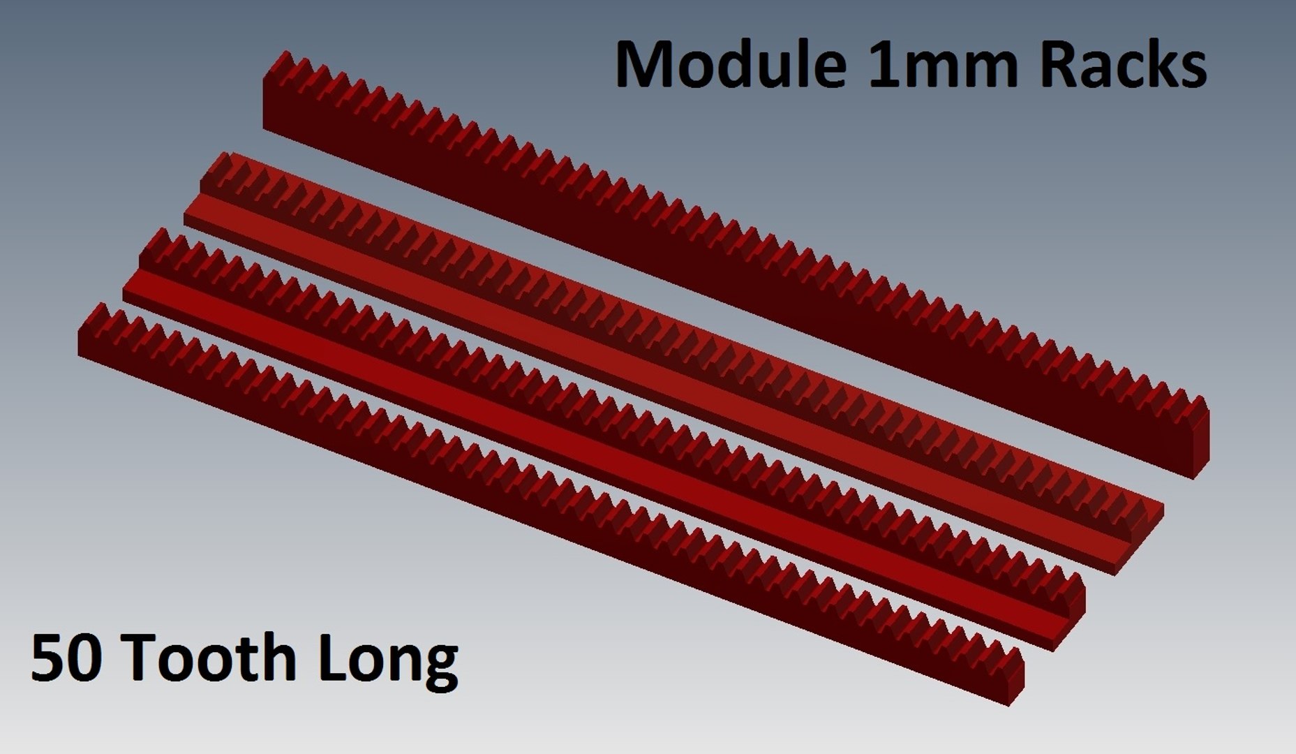 3d Rack Set Module 1mm Model