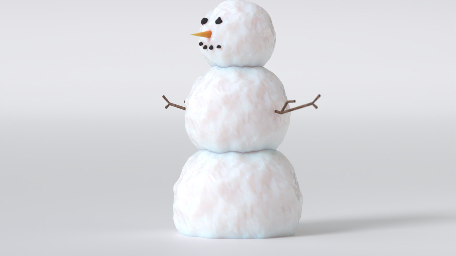 Realistic Snowman Model - TurboSquid 2309755