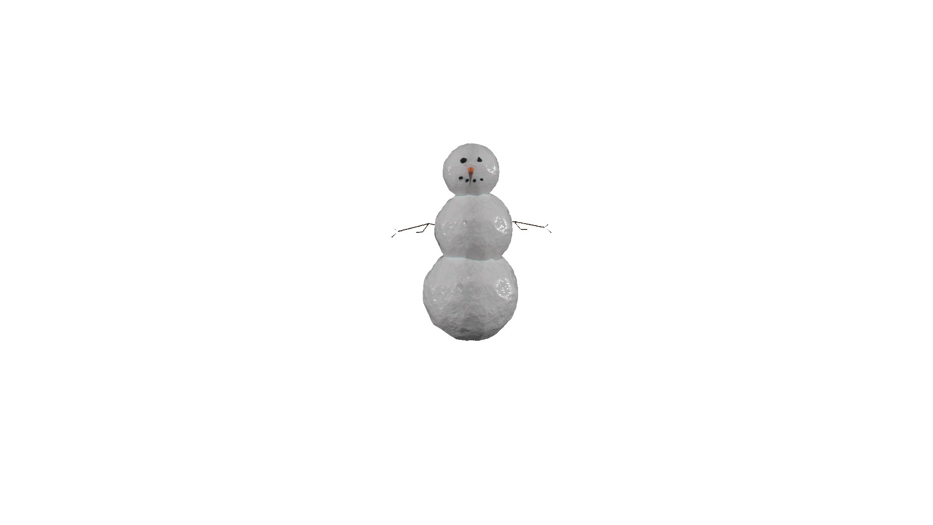 Realistic Snowman Model - TurboSquid 2309755